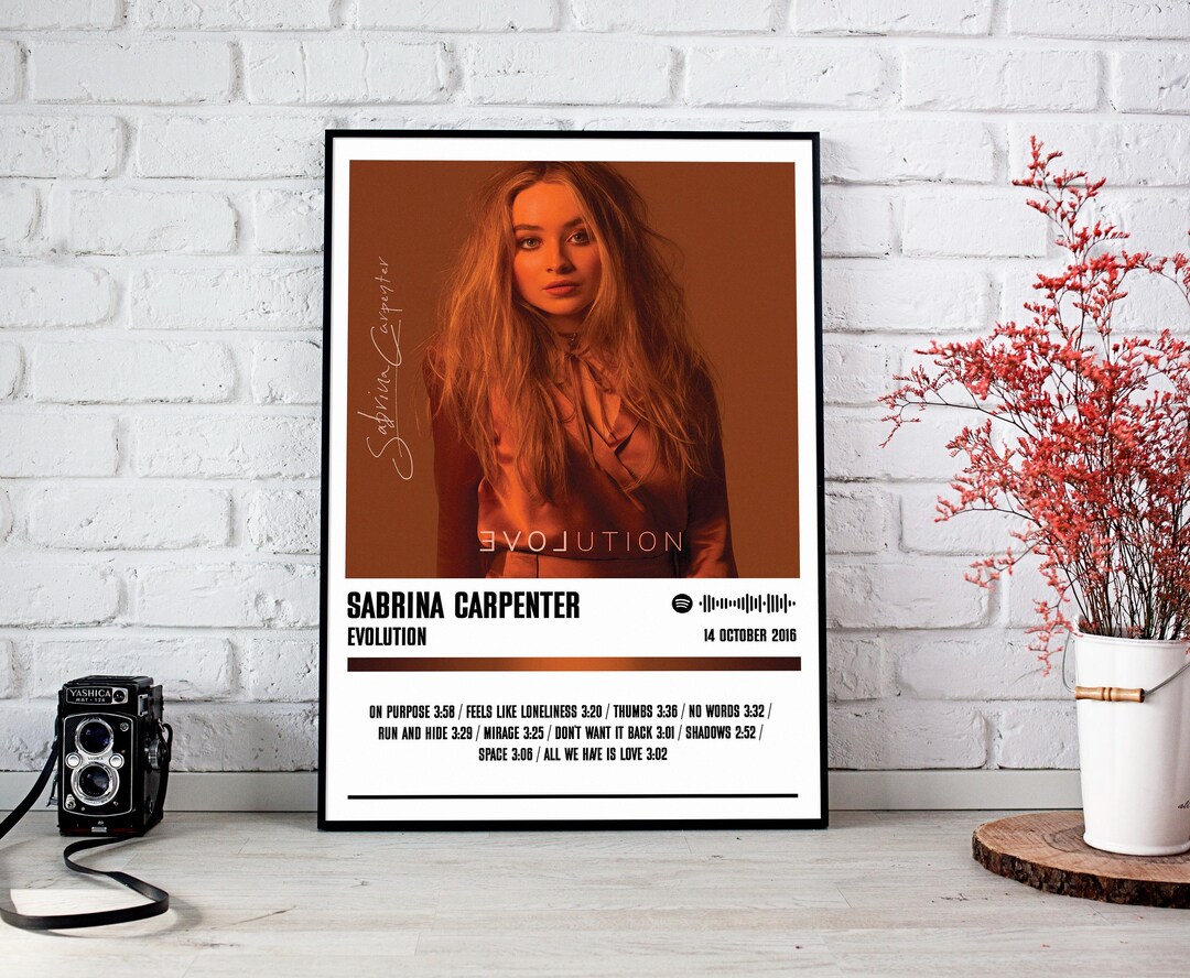 Sabrina Carpenter Poster Print Evolution Album Poster Music Poster ...