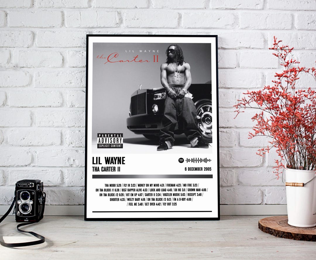 Lil Wayne Poster Print Tha Carter II Album Poster Music Poster Album ...