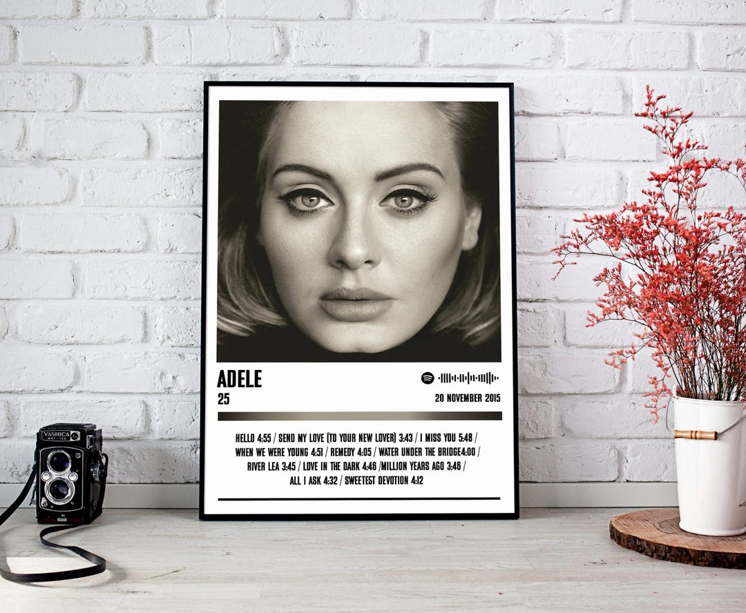 Adele Poster Print 25 Album Poster Music Poster Album Cover Poster Wall ...