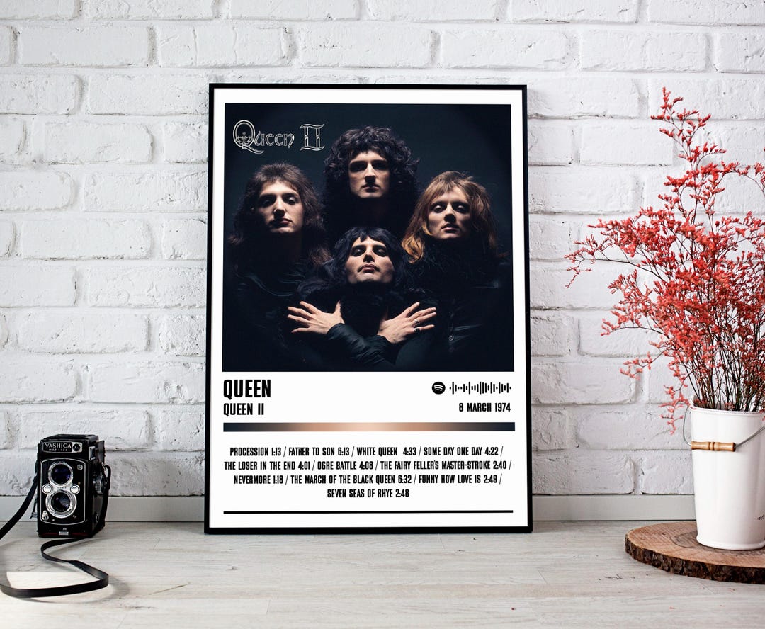 Queen Poster Print Queen II Album Poster Music Poster Album Cover ...