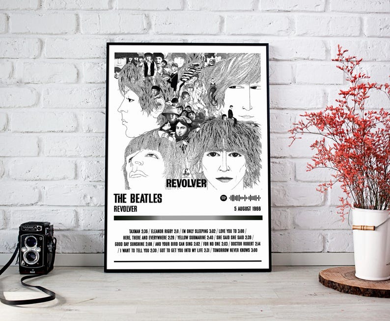 The Beatles Poster Print Revolver Album Poster Music Poster Album Cover ...