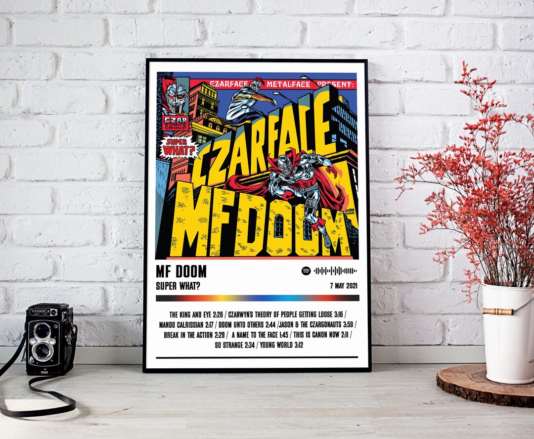 MF Doom Poster Print Super What Album Poster Music Poster Album Cover ...