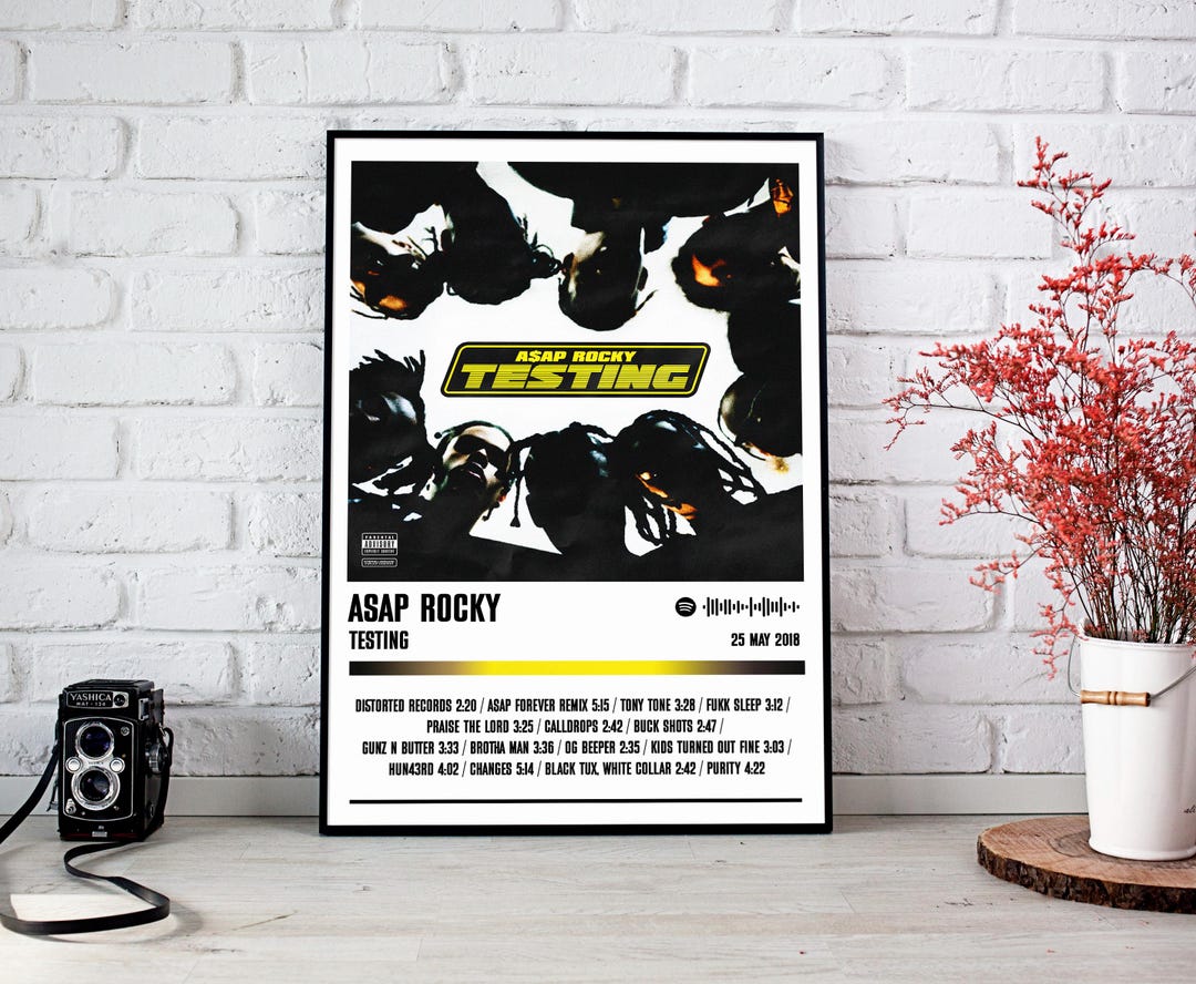 Asap Rocky Poster Print TESTING Album Poster Music Poster Album Cover ...