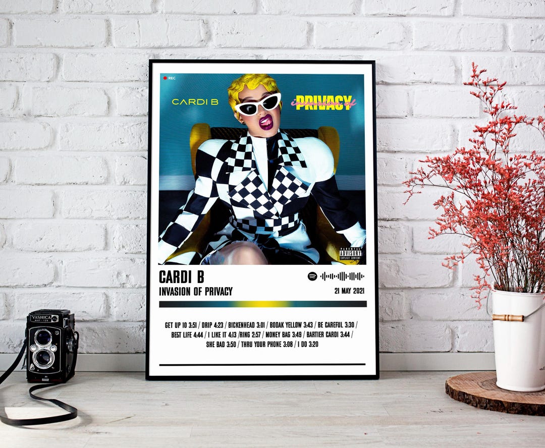 Cardi B Poster Print Invasion of Privacy Album Poster Music Poster ...
