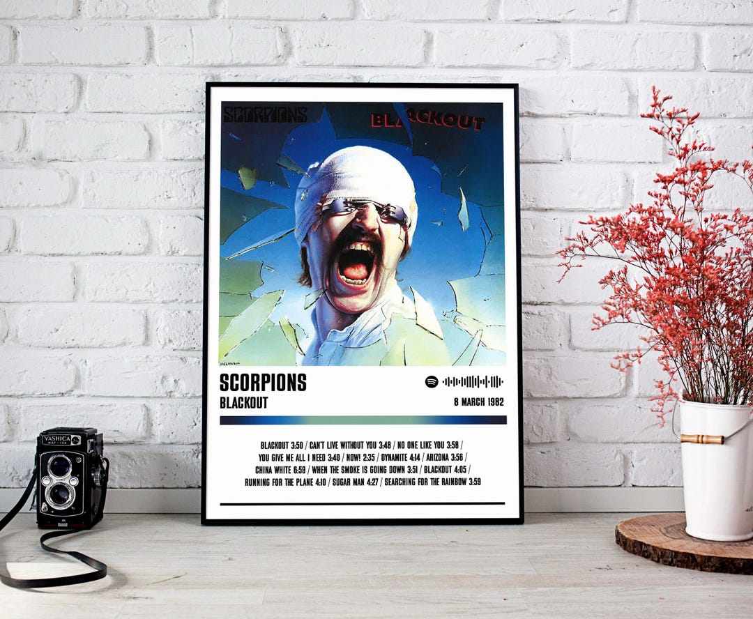 Scorpions Poster Print Blackout Album Poster Music Poster Album Cover ...