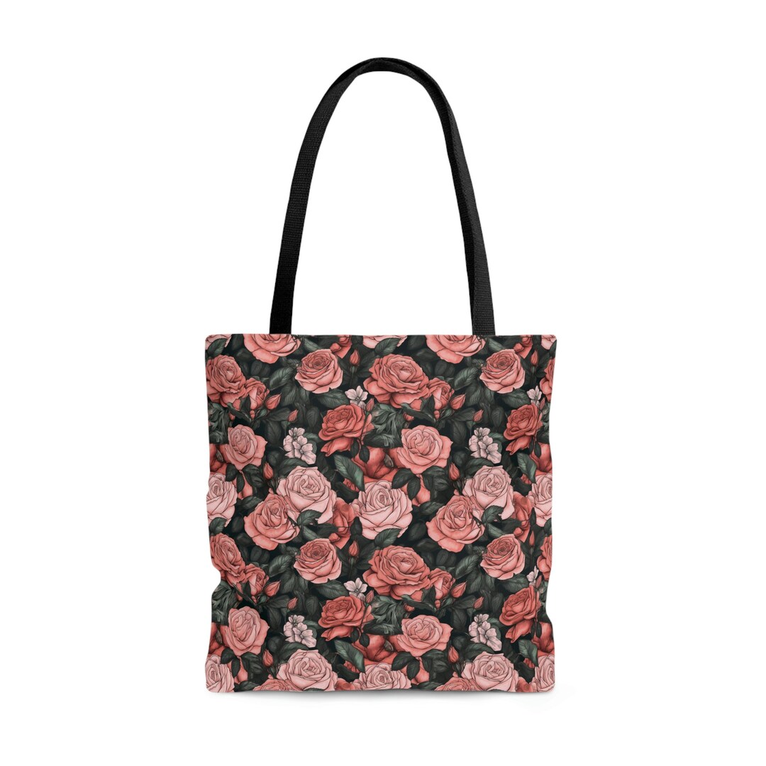 Pink Roses Tote Bag Versatile for Work, School, Travel, and Errands Mom ...