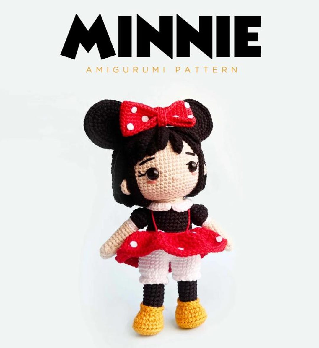 Minnie Mouse Amigurumi Crochet Pattern PDF, Cute Disney Plush Toy ...