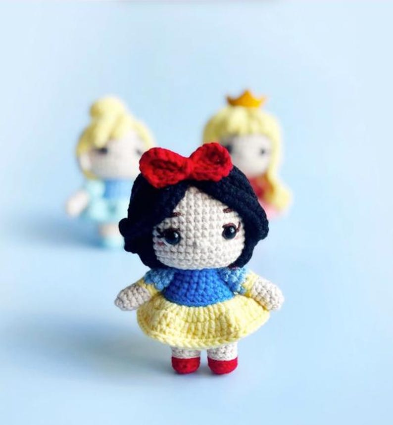 Fairy Tale Princess Crochet Pattern Set – Amigurumi Digital PDF – Snow ...