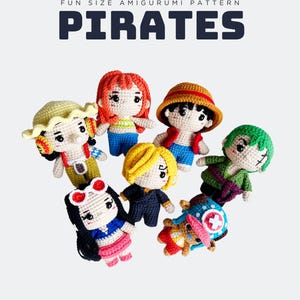 Pirates and Friends Crochet Pattern Collection - One Piece Characters ...