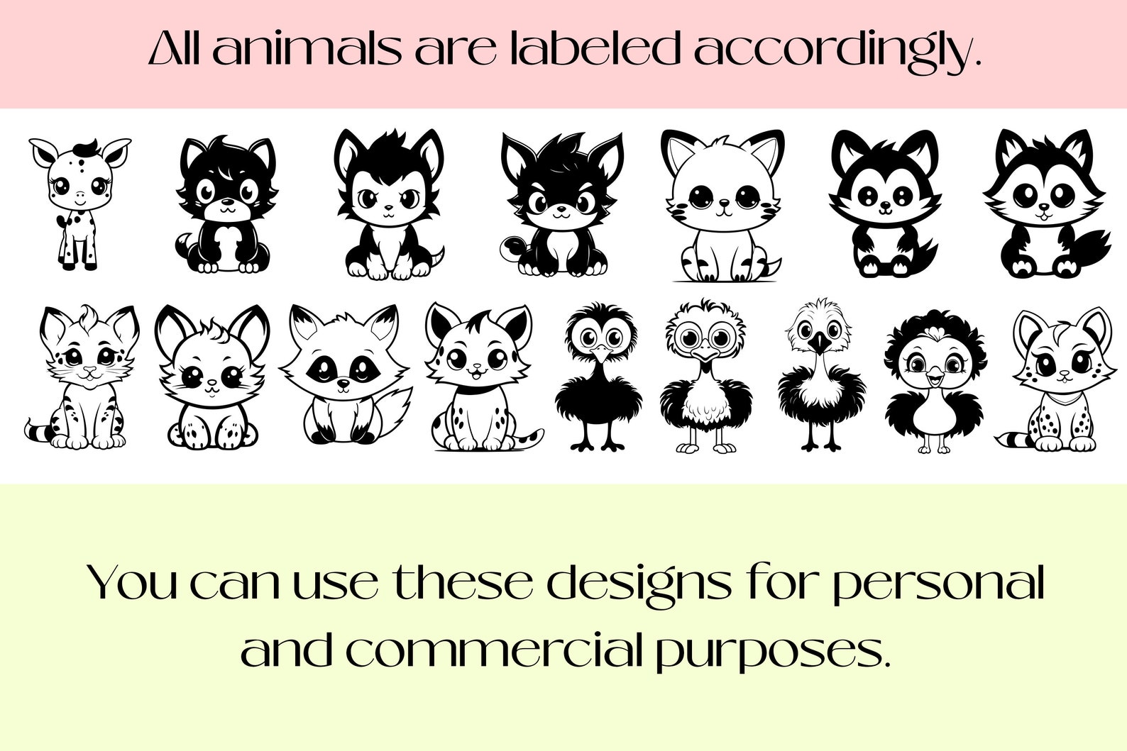 100 Animal Doodle Svg Bundle Animal Svg Doodle Svg Pet Svg Cute Animal ...