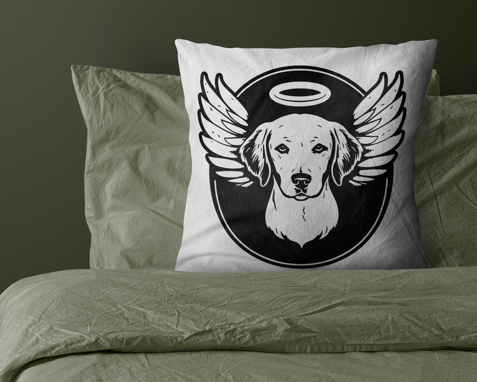 Dog Angel Wings SVG, Dog Svg, Dog Lover Svg, Angel SVG, Dog Angel Halo ...