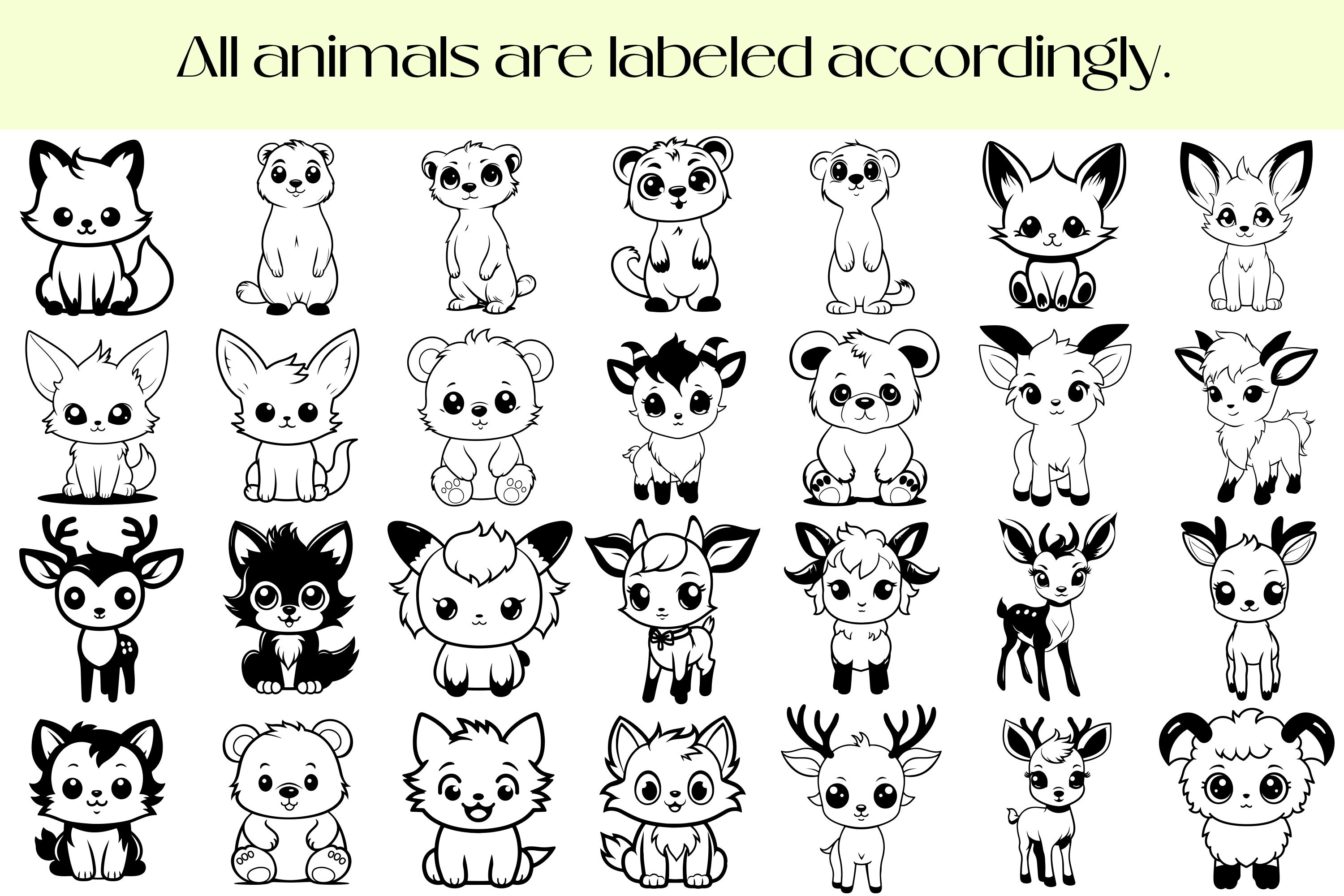 100 Animal Doodle Svg Bundle Animal Svg Doodle Svg Pet Svg Cute Animal ...