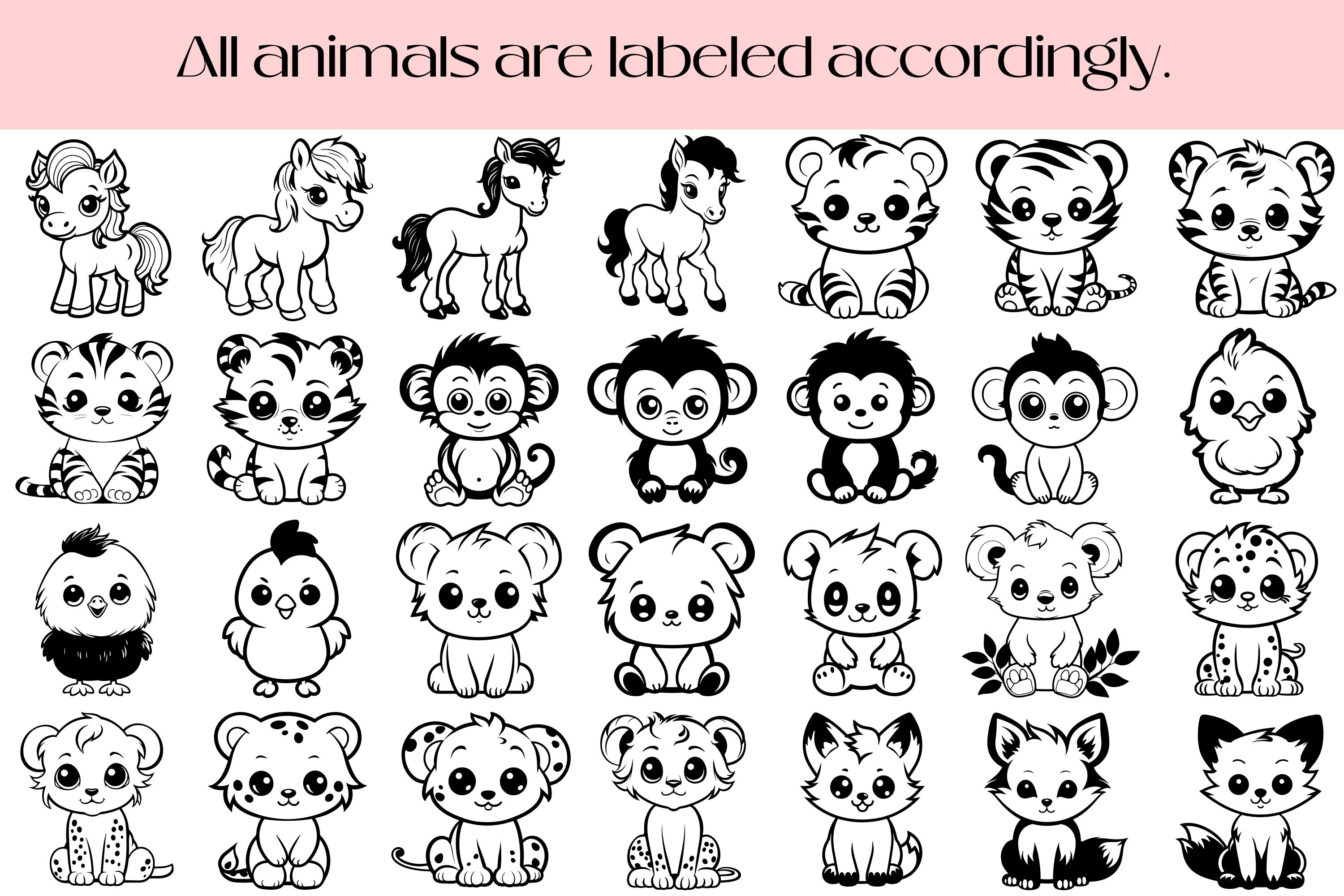 100 Animal Doodle Svg Bundle Animal Svg Doodle Svg Pet Svg Cute Animal ...