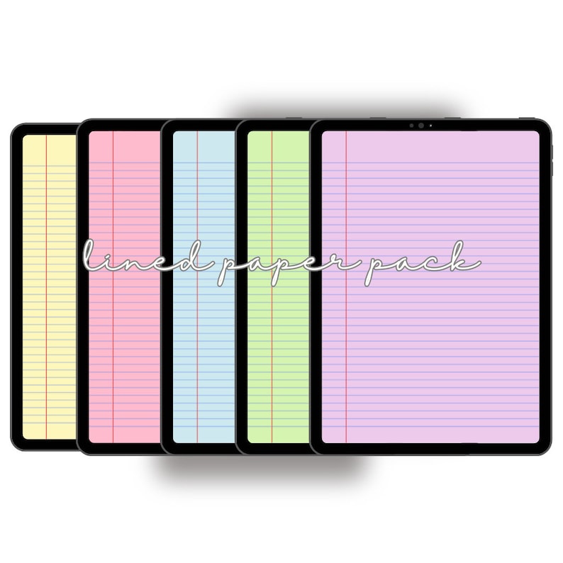 Colored Lined Paper: Digital Note-taking Templates (PDF) Goodnotes ...