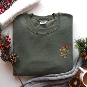 Embroidered Couples Christmas Sweaters, Matching Gingerbread Christmas ...