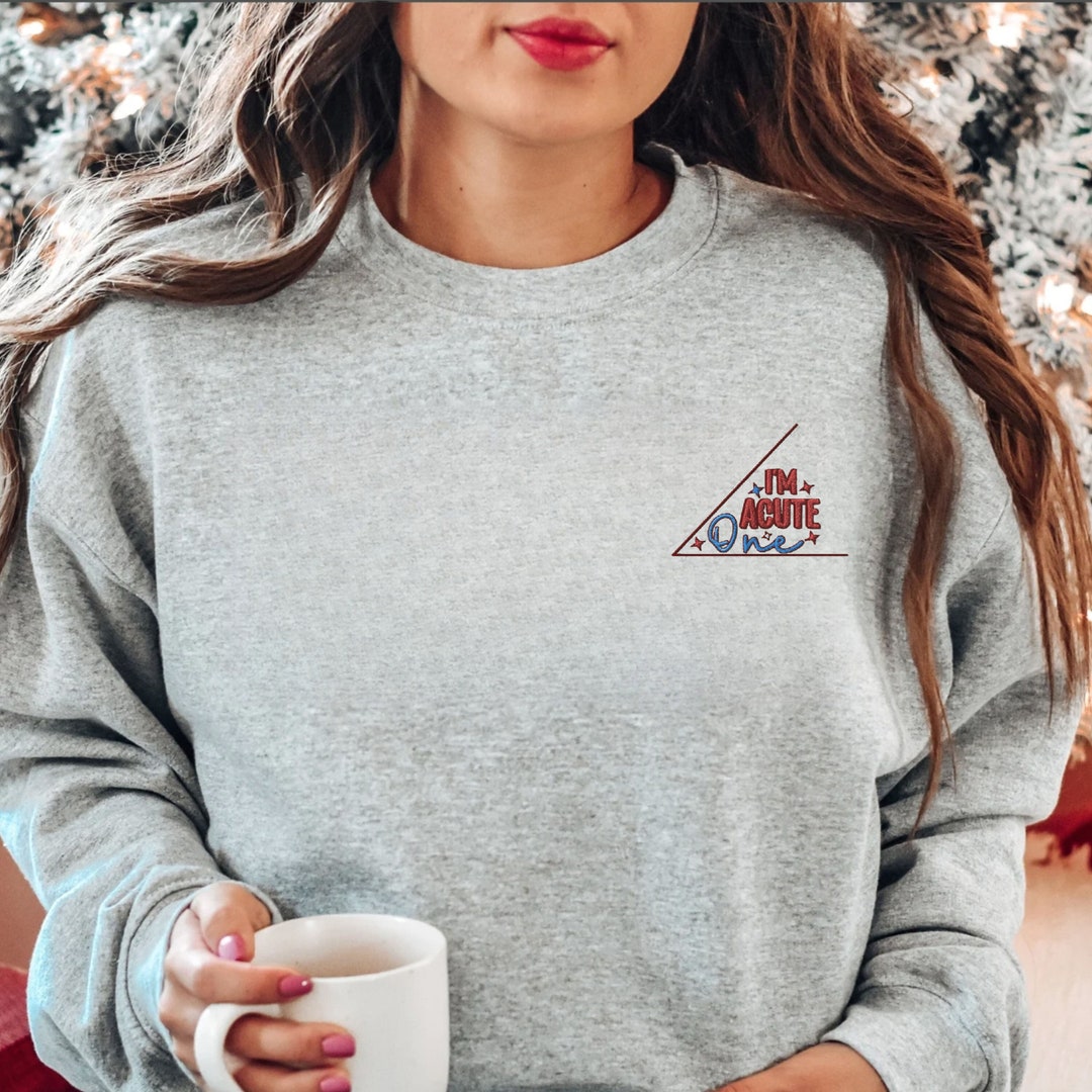 Math Teacher Embroidered Sweatshirt, Valentines Math Teacher Sweatshirt ...