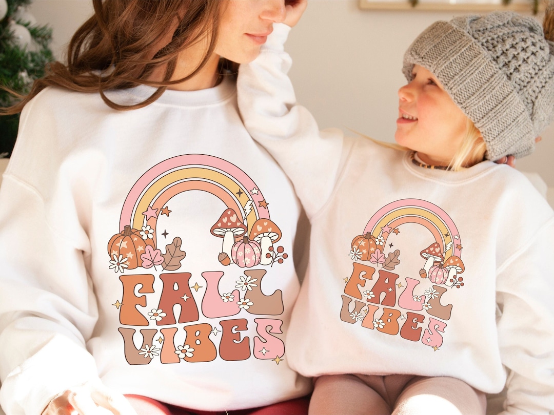 Mommy and Me Fall Sweatshirt, Matching Pumpkin Spice Boho Fall Crewneck ...