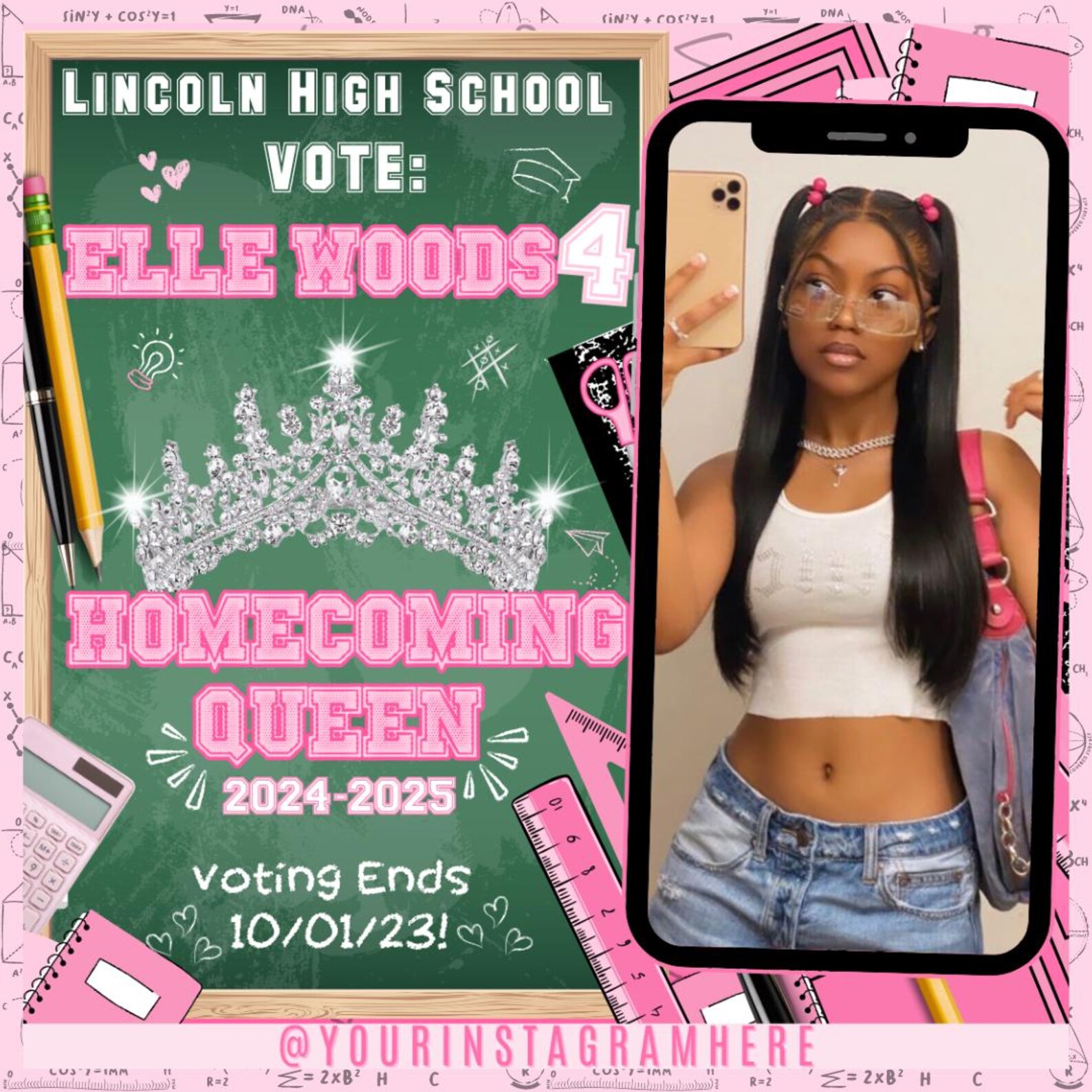 Vote Homecoming Queen Flyer, Homecoming Flyer, Campaign Flyer, Class ...