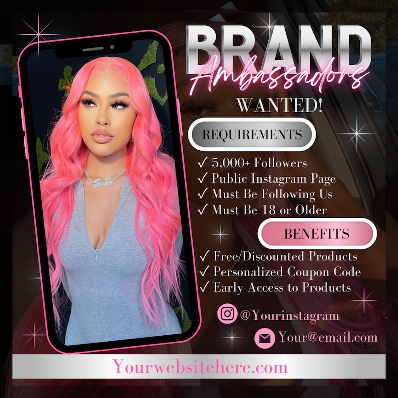 Brand Ambassador Flyer DIY Flyer Template Design Social - Etsy