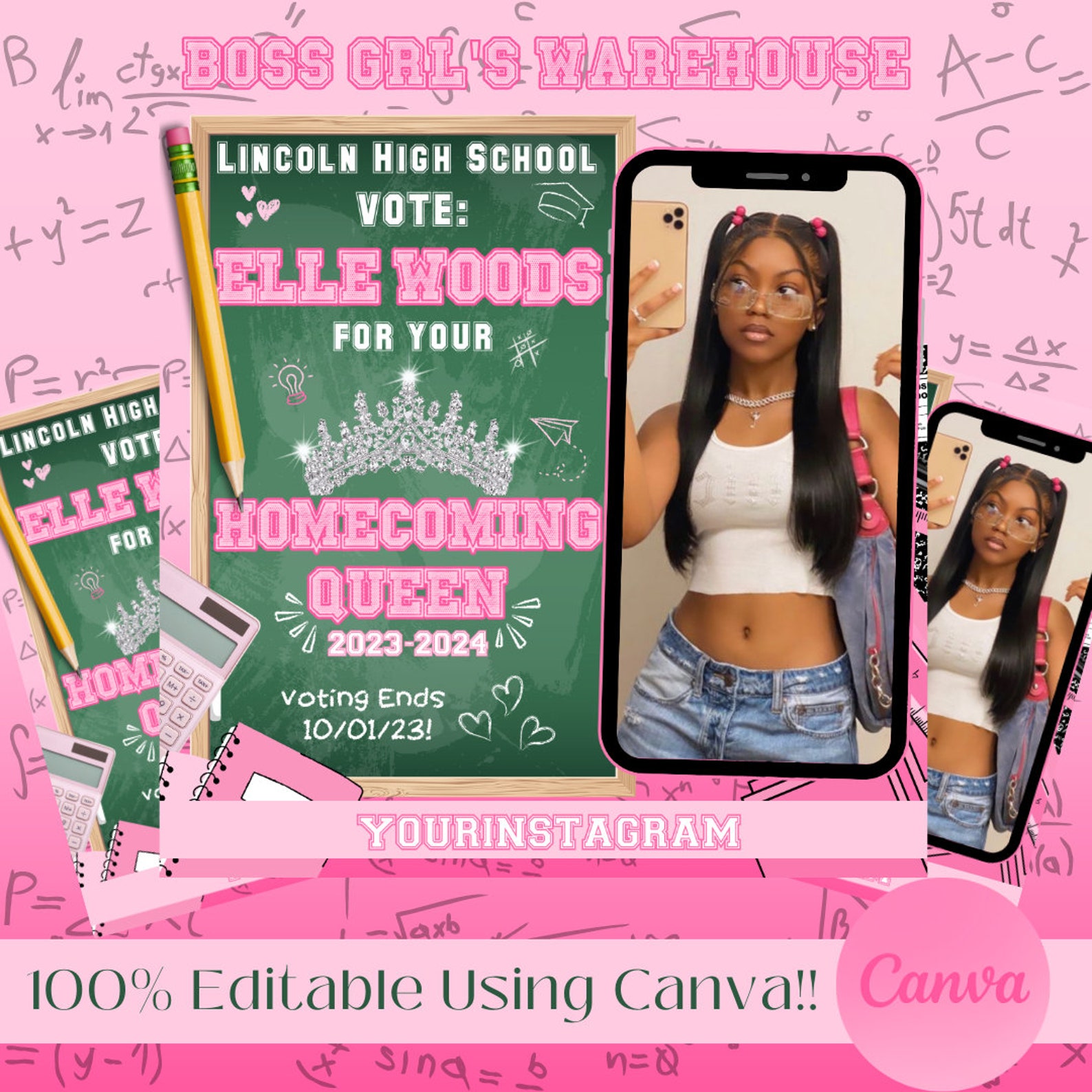 Vote Homecoming Queen Flyer, Homecoming Flyer, Campaign Flyer, Class ...