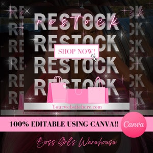 Restock Flyer, Restock Template, Alert, Business Branding, DIY ...