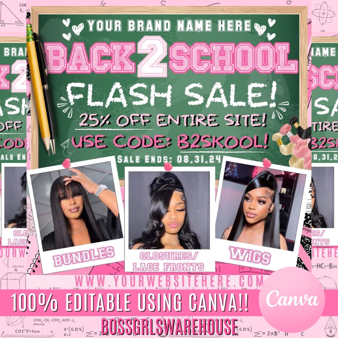 Back to School Flash Sale Flyer, August Book Now Flyer, Back to School ...