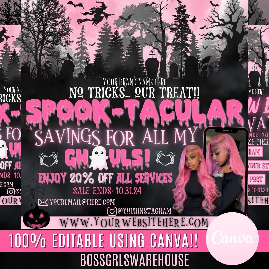 Halloween Flash Sale Flyer, Halloween Book Now, October Fall Sale ...