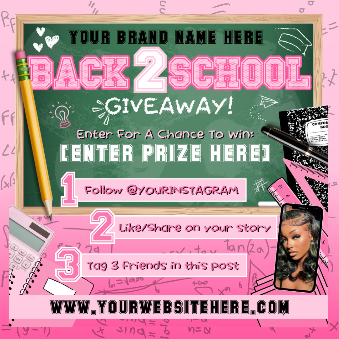 Back to School Giveaway Flyer, Back to School Giveaway Template, Canva ...