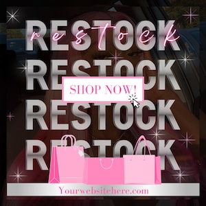 Restock Flyer, Restock Template, Alert, Business Branding, DIY ...