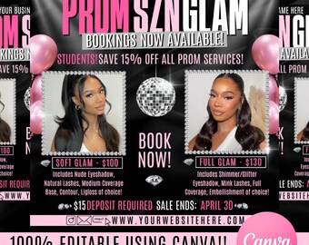 Prom Makeup Specials Flyer, DIY Prom Queen MUA Eyelash Extensions ...