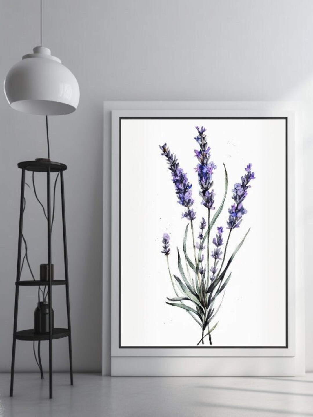 Lavender, Lavender Watercolor, Cottage Decor, Lavender Wall Art ...