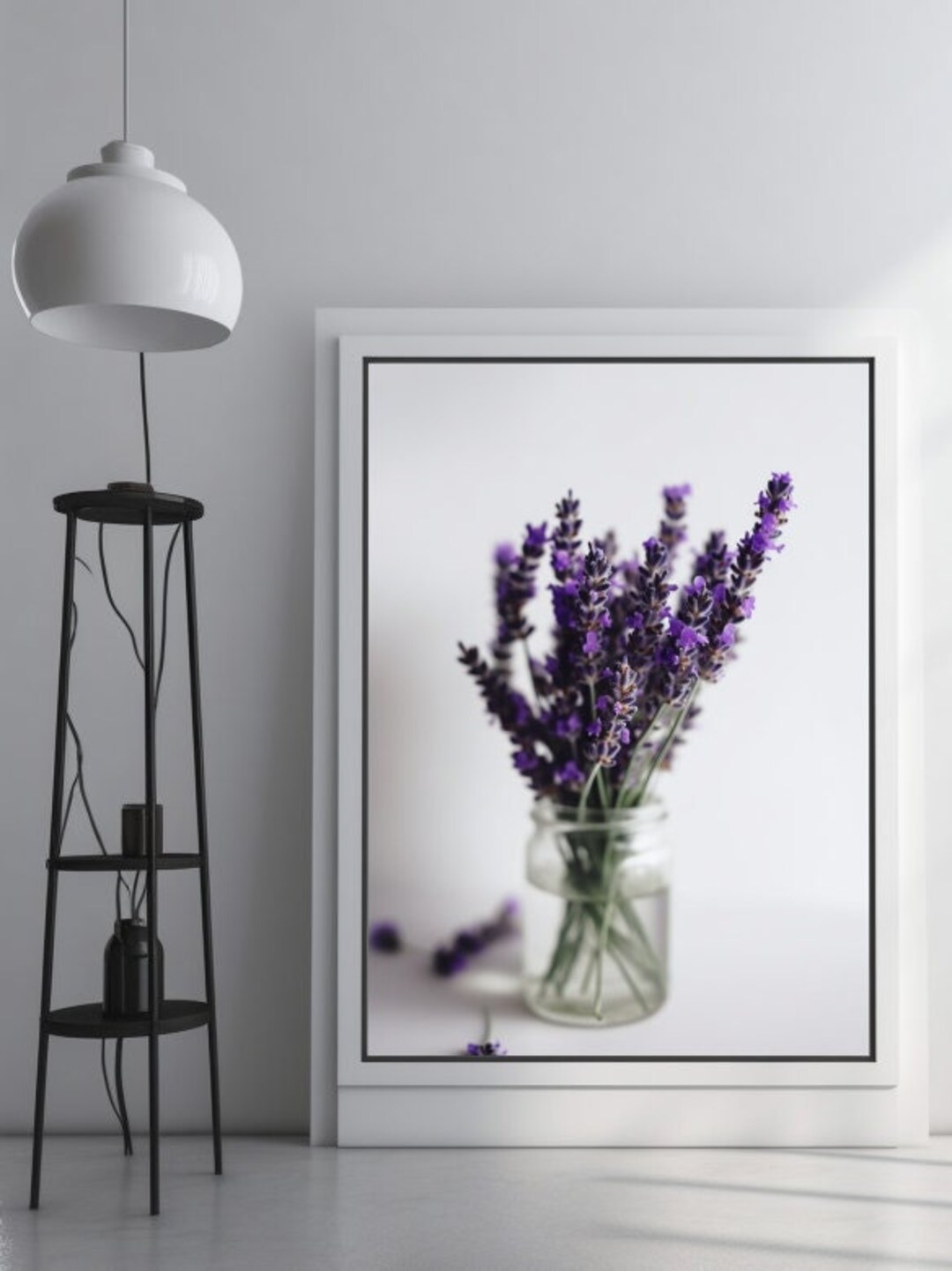 Lavender, Lavender in a Jar, Cottage Decor, Lavender Wall Art ...