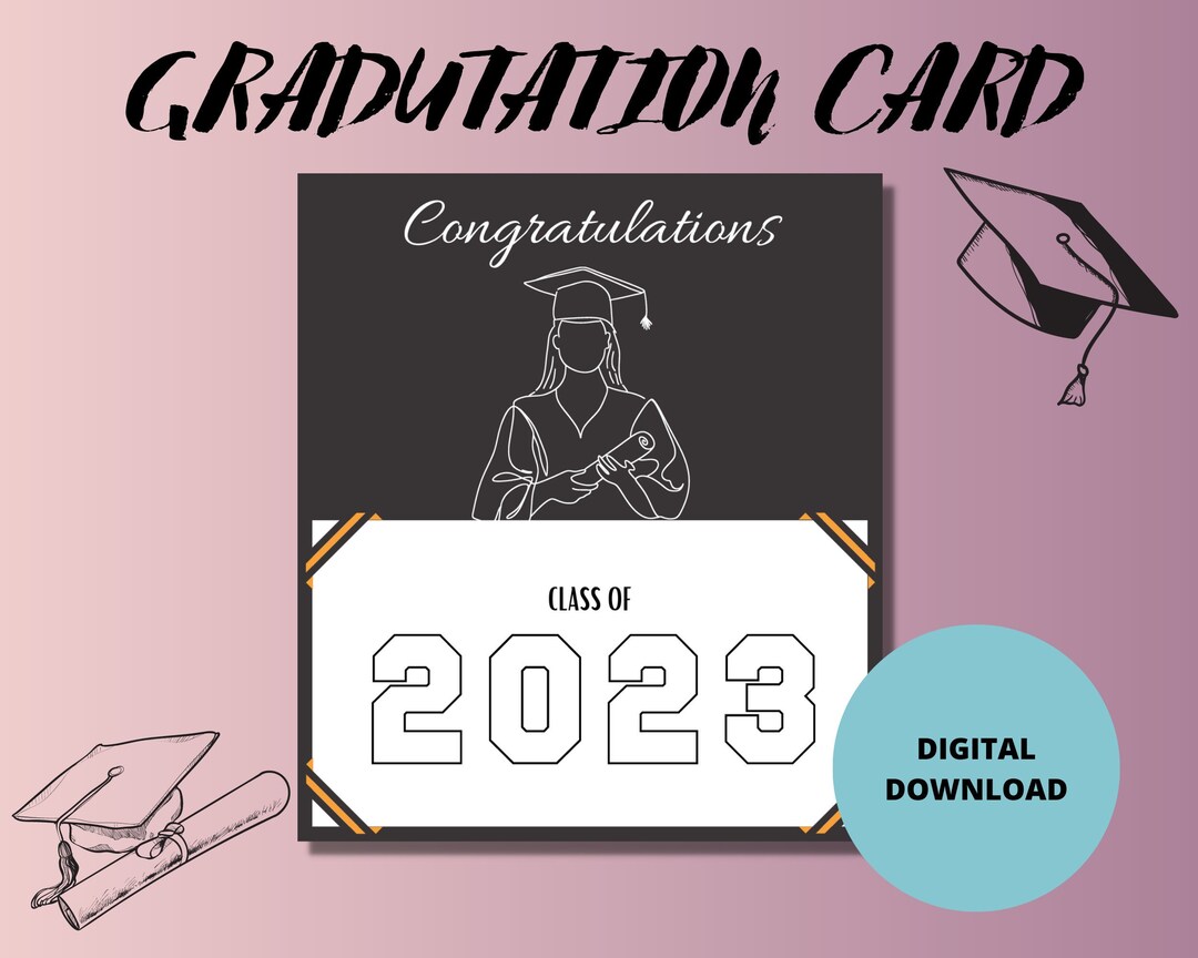 Graduation Card Class of 2023 Printable - Etsy