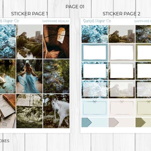 Sapphire Realm Printable Photo Planner Stickers - Vertical Weekly ...