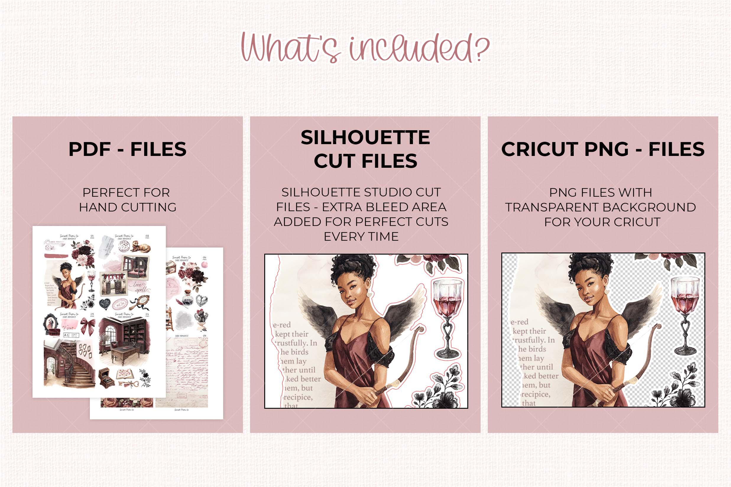 Dark Romance Printable Stickers - Mini Sticker Set, Deco Decorative Kit ...