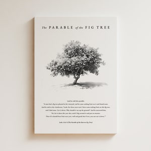 Fig Tree Pencil Art Print, Parable Illustration (digital Download) - Etsy