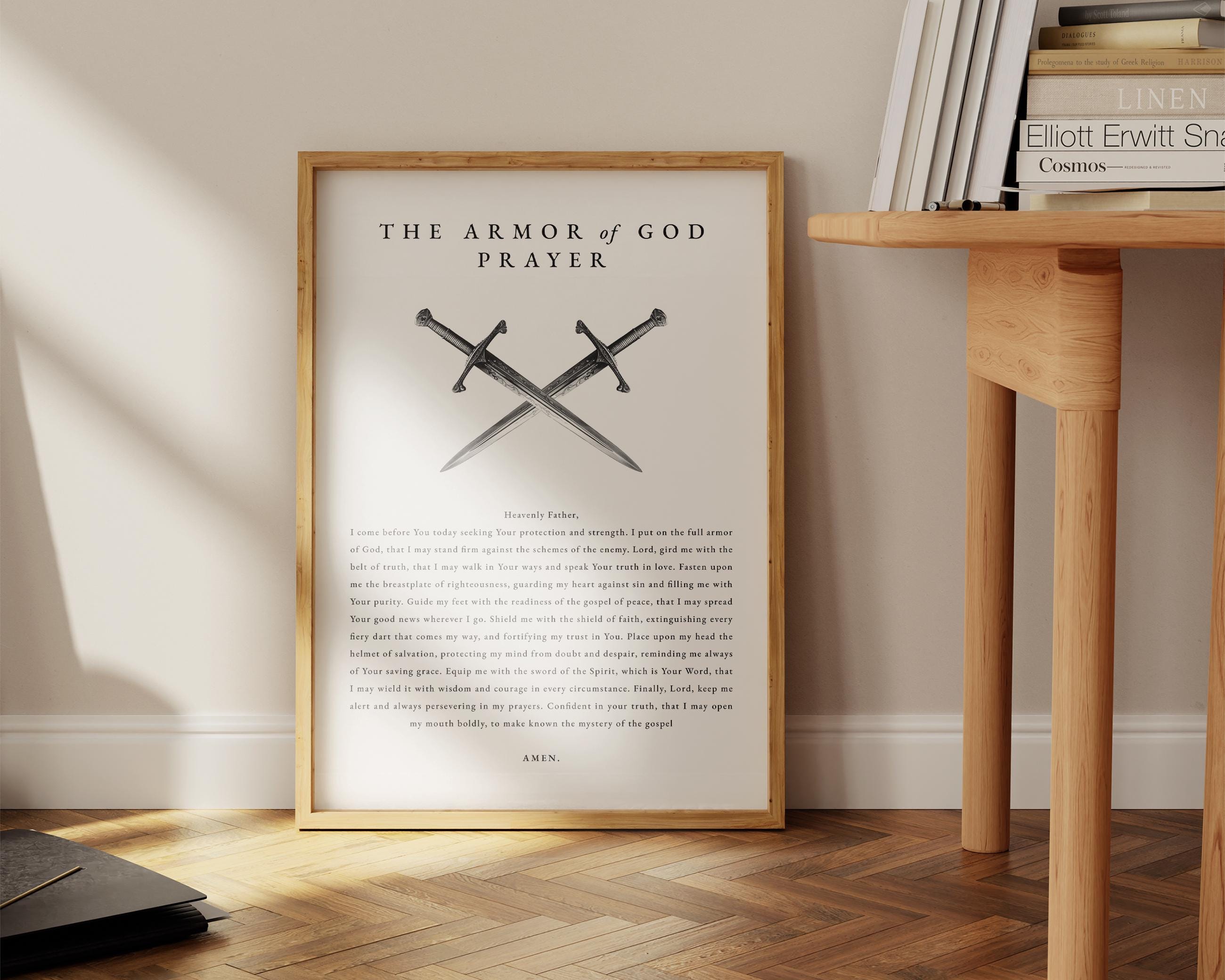 The Armor of God Prayer, Printable Poster, Ephesians 6 Wall Decor ...