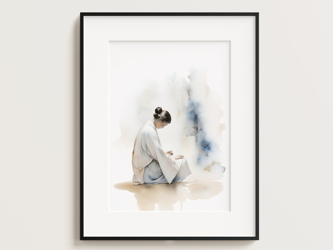 Woman Praying, Religious Portrait, Religious Printable, Religious Print ...