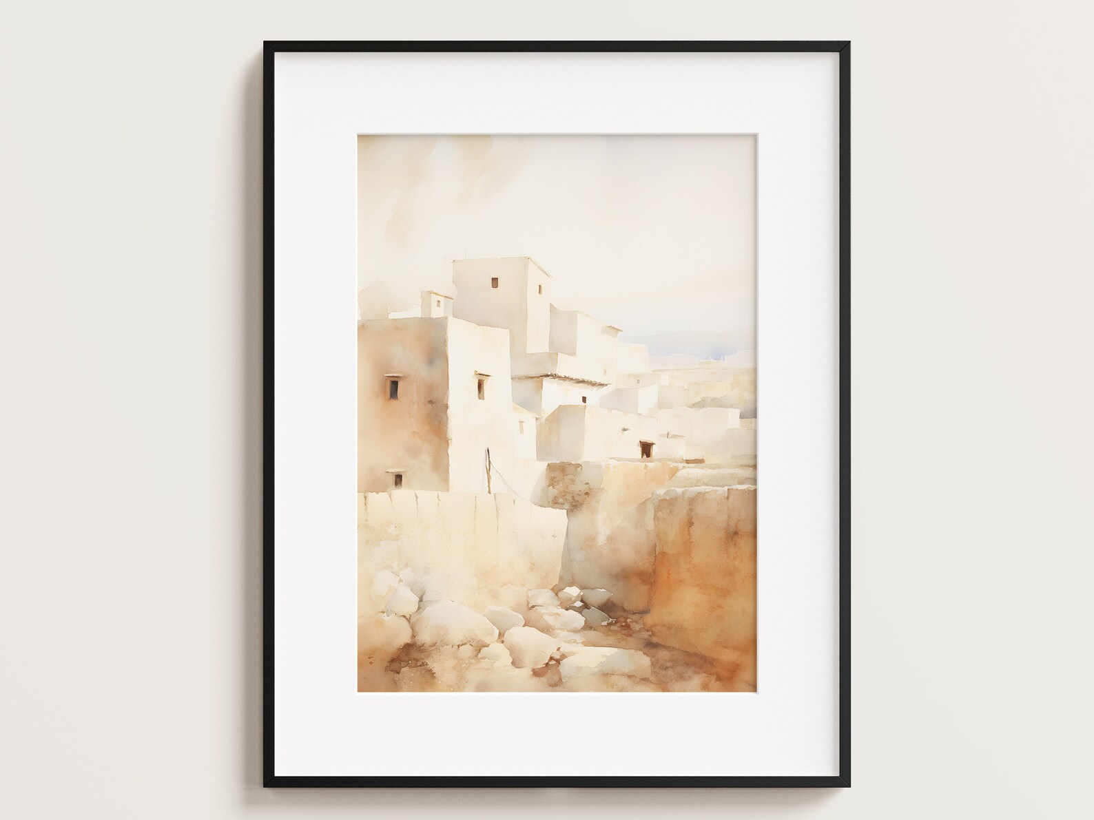 Nativity Art Print Set, Bethlehem and Jerusalem Landscape (digital ...
