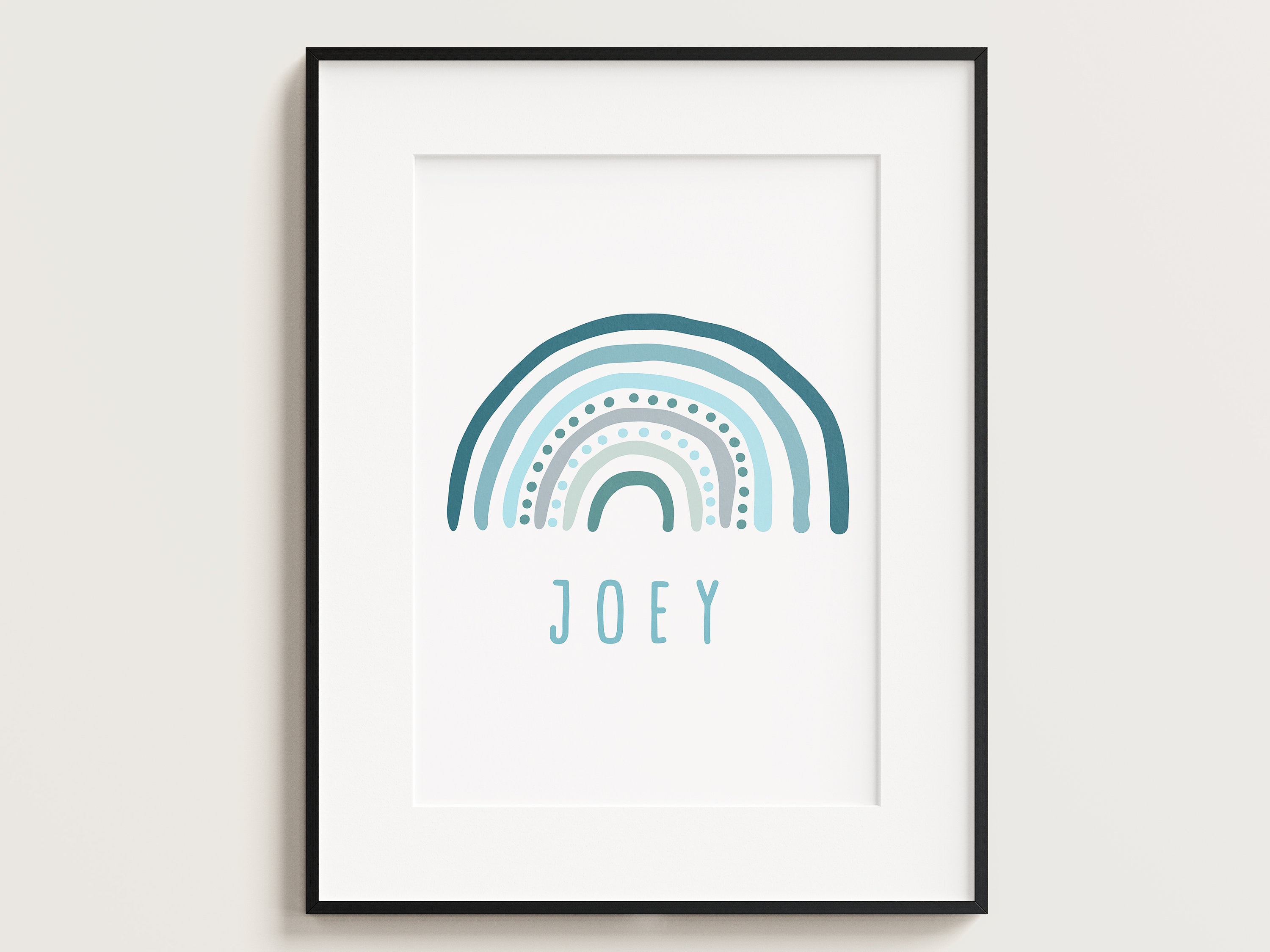 Personalised Boys Room Poster Set Kids Wall Art Rainbow - Etsy