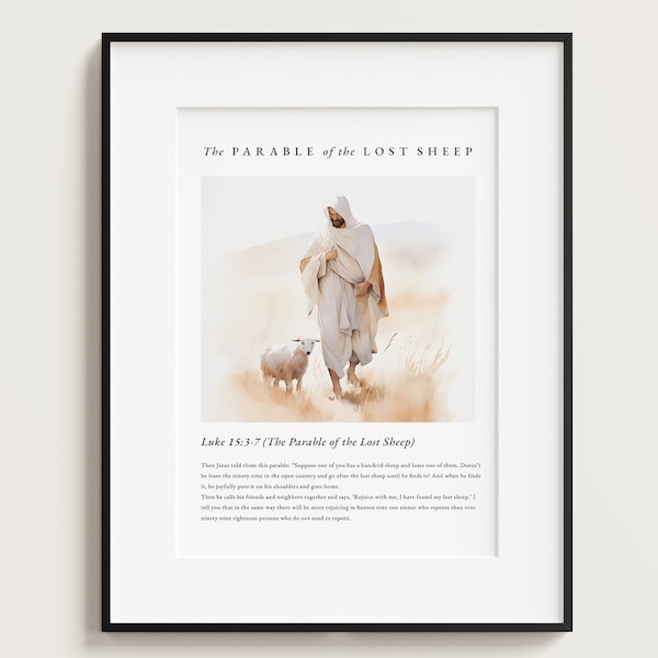 Parable of the Lost Sheep Art - Etsy
