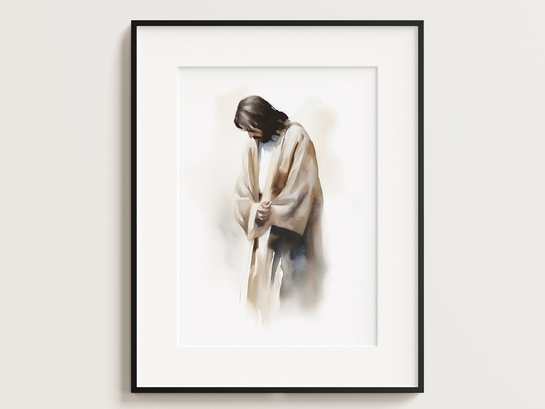Jesus Wept, Jesus Portrait, John 11:35, Digital Print Download ...