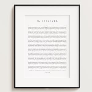 The Passover Bible Verse, Exodus 12, Bible Wall Art, Jewish Art ...