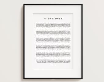 The Passover Bible Verse, Exodus 12, Bible Wall Art, Jewish Art ...