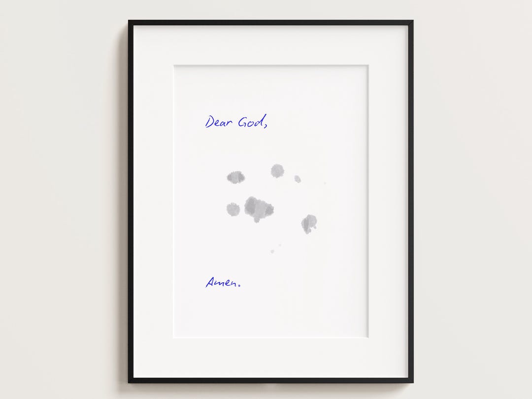 Dear God Tear Drops, Bible Wall Art, Faith Digital Print Download, Wall ...