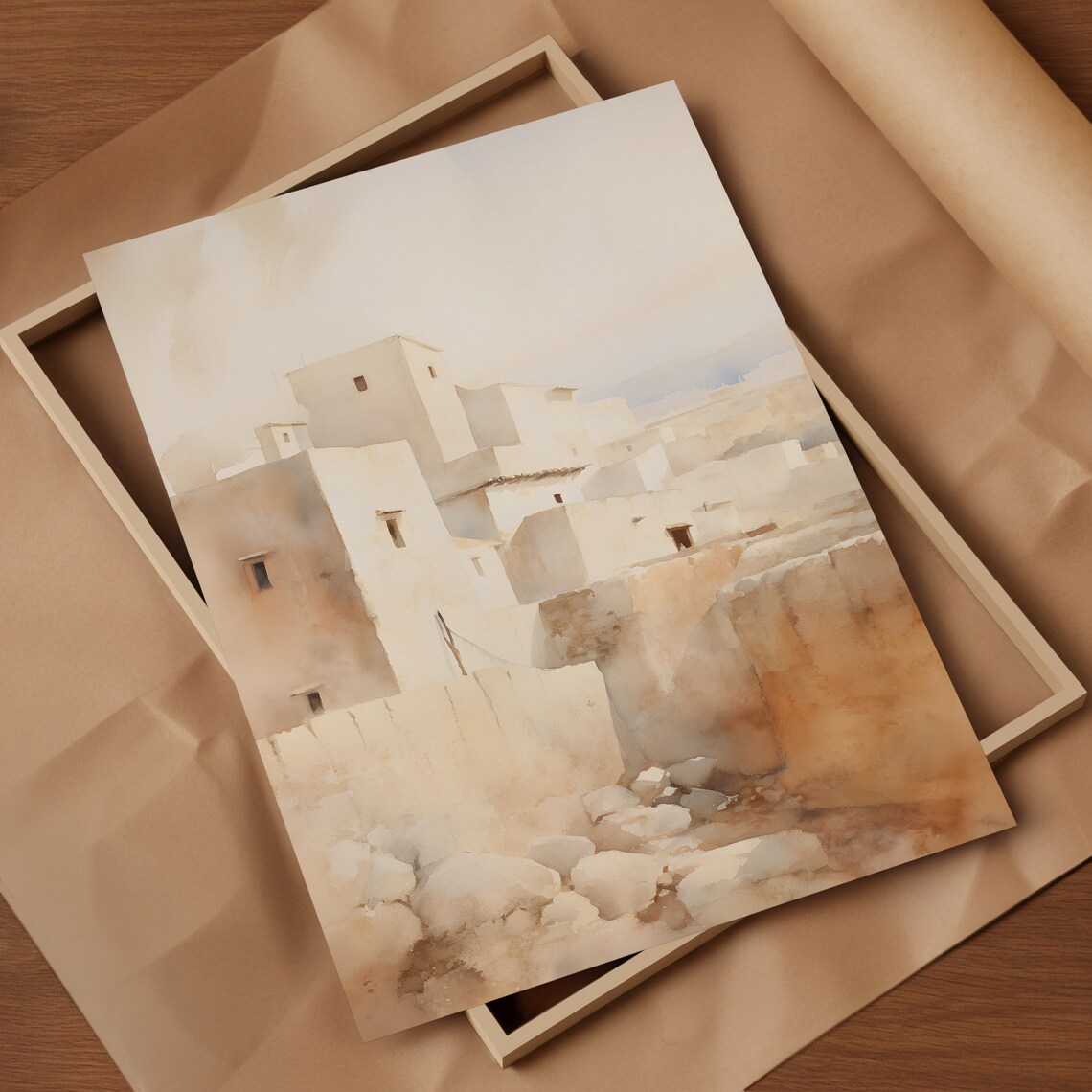 Nativity Art Print Set, Bethlehem and Jerusalem Landscape (digital ...