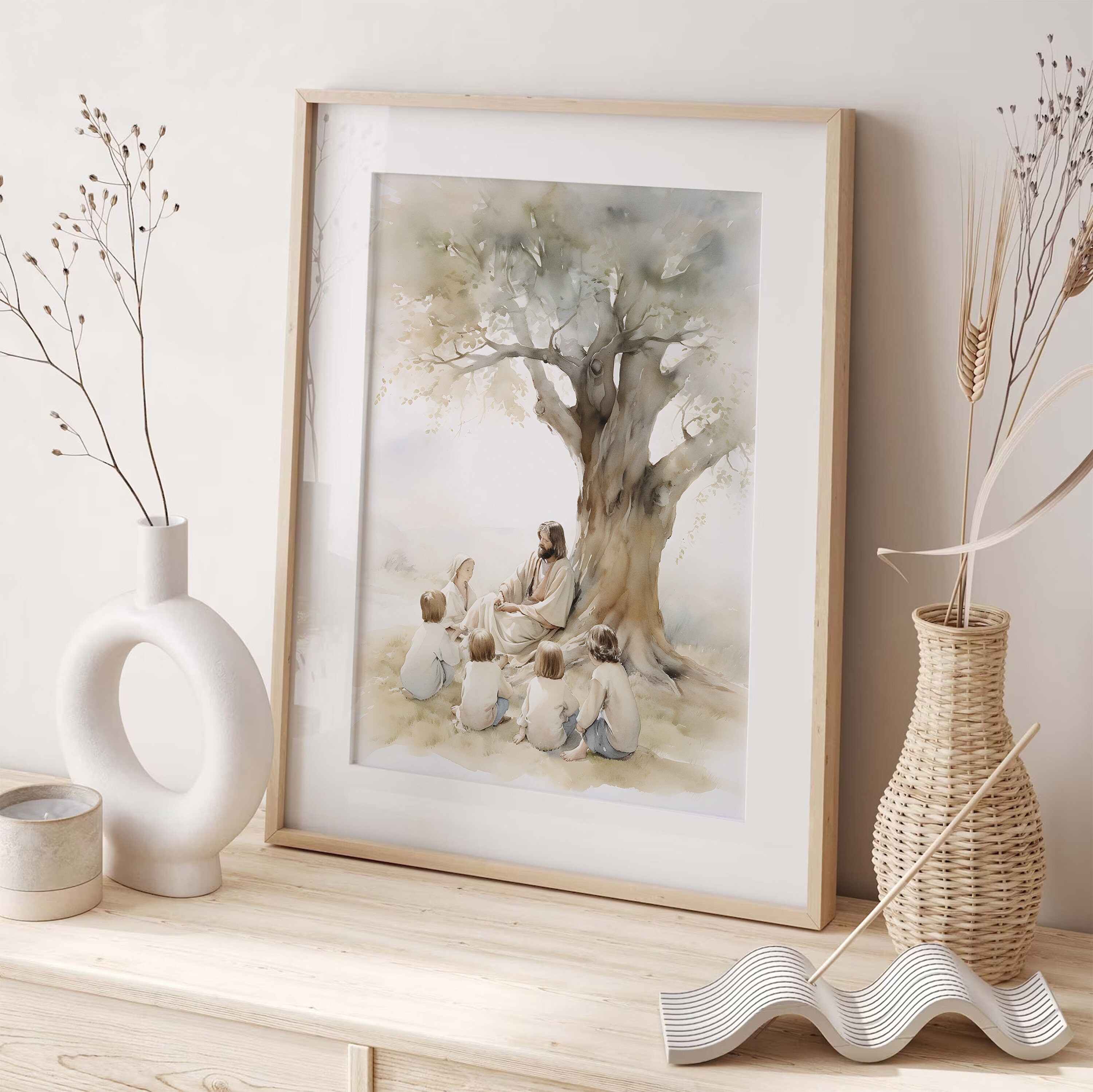 Jesus Teaching Child Jesus Portrait Jesus Painting Jesus - Etsy UK