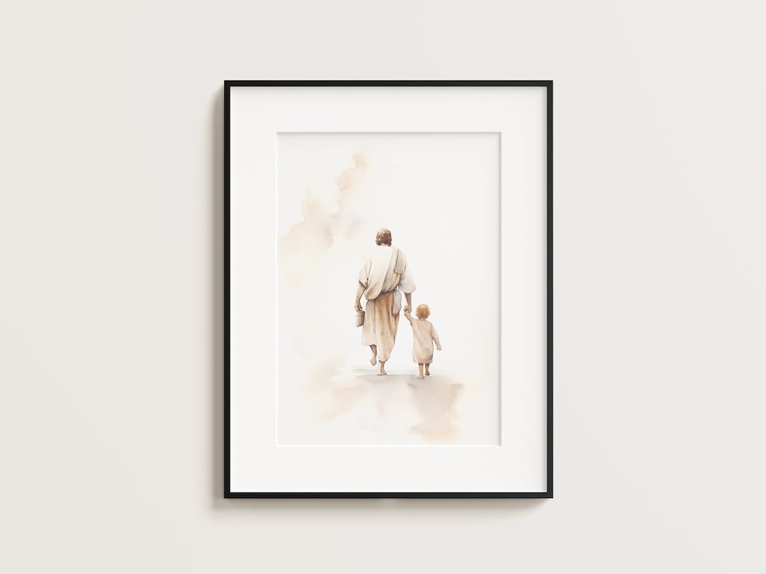 Christ With Child Jesus Portrait Jesus Painting Jesus - Etsy