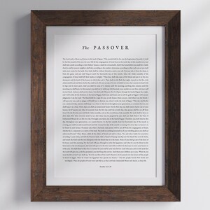 The Passover Bible Verse, Exodus 12, Bible Wall Art, Jewish Art ...