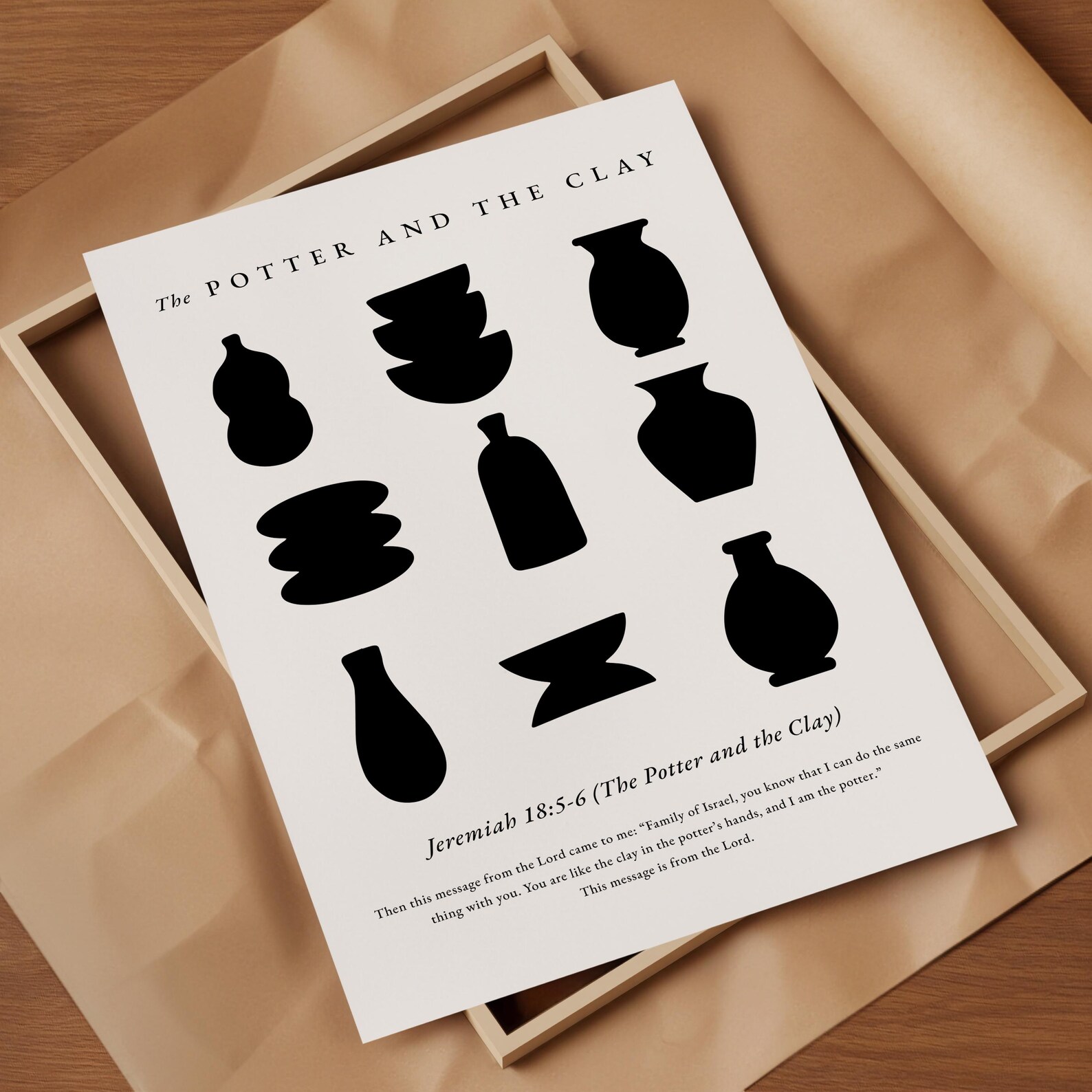 The Potter and the Clay, Jeremiah 18, Digital Download, Bible Verses ...